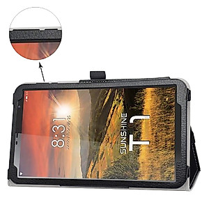 Bige for Sunshine T1 Elite Case,Sky Pad 8 Case,Foxx T8 Case,Hyudai Hytab Plus 8WB1 Case,Scepter 8 Case,PU Leather Folio 2-Folding Stand Cover for Sunshine T1 Elite 8" Tablet,Black