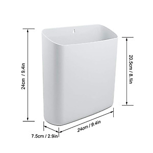 Picowe Magnetic Laundry Storage, Large Lint Holder Bin, Space-Saving Trash Container Hanging on Dryer, Washer or Wall Mount (Gray White)