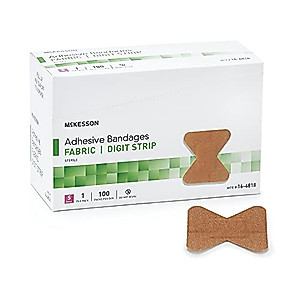 McKesson Adhesive Bandages, Sterile Fabric Digit Fingertip, Tan, 1.7 in x 2 in, 100 Count, 1 Pack