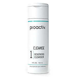Proactiv Acne Cleanser - Benzoyl Peroxide Face Wash and Acne Treatment - Daily Facial Cleanser and Hyularonic Acid Moisturizer with Exfoliating Beads - 90 Day Supply, 6 Oz