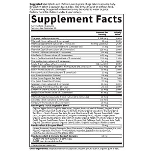 Garden of Life Multivitamin for Women, Men & Kids Age 6 and up, Vitamin Code Family Multi - 120 Vegetarian Capsules, Whole Food Vitamins, Food Blend & Probiotics, Gluten Free Dietary Supplements