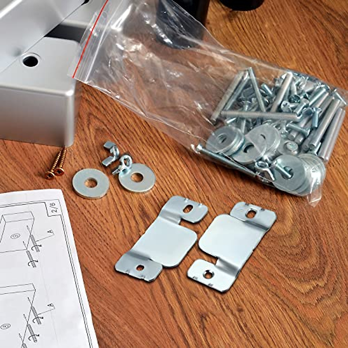 Mudder Universal Sectional Couch Bracket Sofa Interlocking Sofa Connector Bracket Couch Sectional Connectors with Screws Sectional Sofa Clips, 4 Pieces