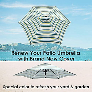 Yescom 9 Ft Patio Umbrella Replacement Canopy Market Table Top Sunshade Cover Garden
