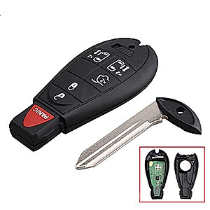 6 Button Key Fob Compatible for 2008-2015 Chrysler Town and Country,2008-2014 Dodge Grand Caravan Keyless Entry Remote Replacement for M3N5WY783X IYZ-C01C