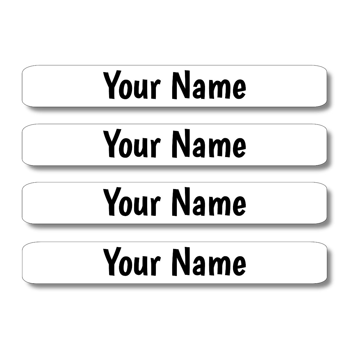 Lovable Labels Personalized Labels for Kids (120 Labels) - Waterproof Dishwasher Safe Peel and Stick Labels are Great for School Supplies Daycare Camp Bottles (White)