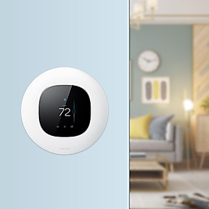 CaseBot Wall Plate for Ecobee3 Lite / Ecobee3 SmartThermostat, Practical Trim Kit, Easy Installation, Durable Polycarbonate Material, Stylish Design (White)