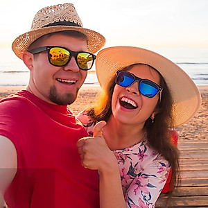 Fsmiling Womens Mens Sunglasses bulk Adults Party Sunglasses Neon Sunglasses Set Color Mirror Lens UV Blocking 15 Pack