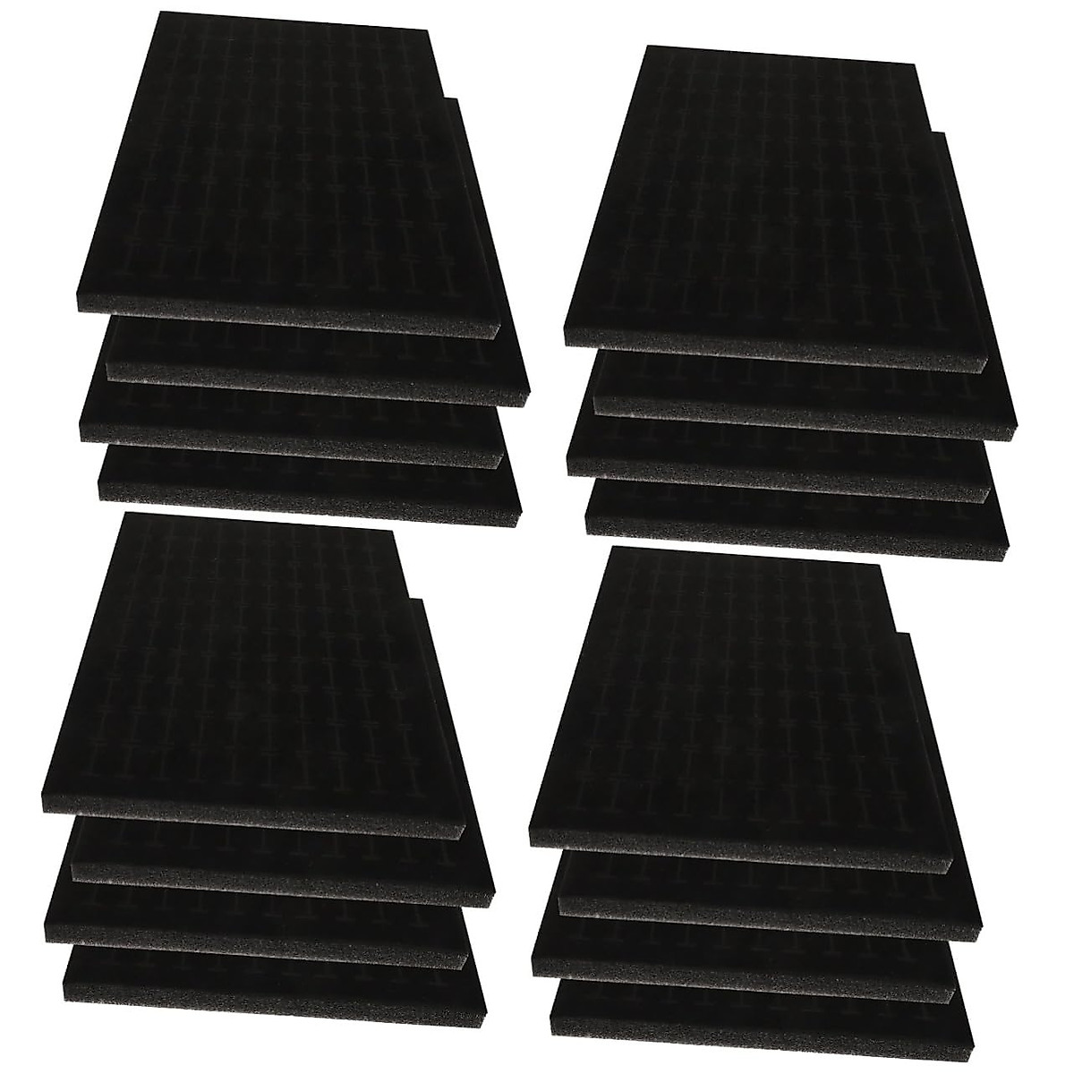 ABOOFAN 16 Pcs Jewelry Box Pad Ring Display Case Glasses Necklace Rearring Organizer Earring Sponge Pad Ring Insert Display Pad Black Earrings Holder Jewelry Sponge Holder Monitor Drawer