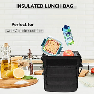 Tactical Lunch Bag Military Molle Lunch Box Picnic Beach Leak Proof Lunch Kit Tote Bag
