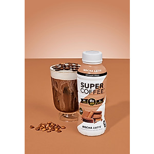 Super Coffee, Iced Keto Coffee (0g Added Sugar, 10g Protein, 80 Calories) [Mocha Latte] 12 Fl Oz, 12 Pack | Iced Coffee, Protein Coffee, Coffee Drinks, Smart Coffee - SoyFree GlutenFree