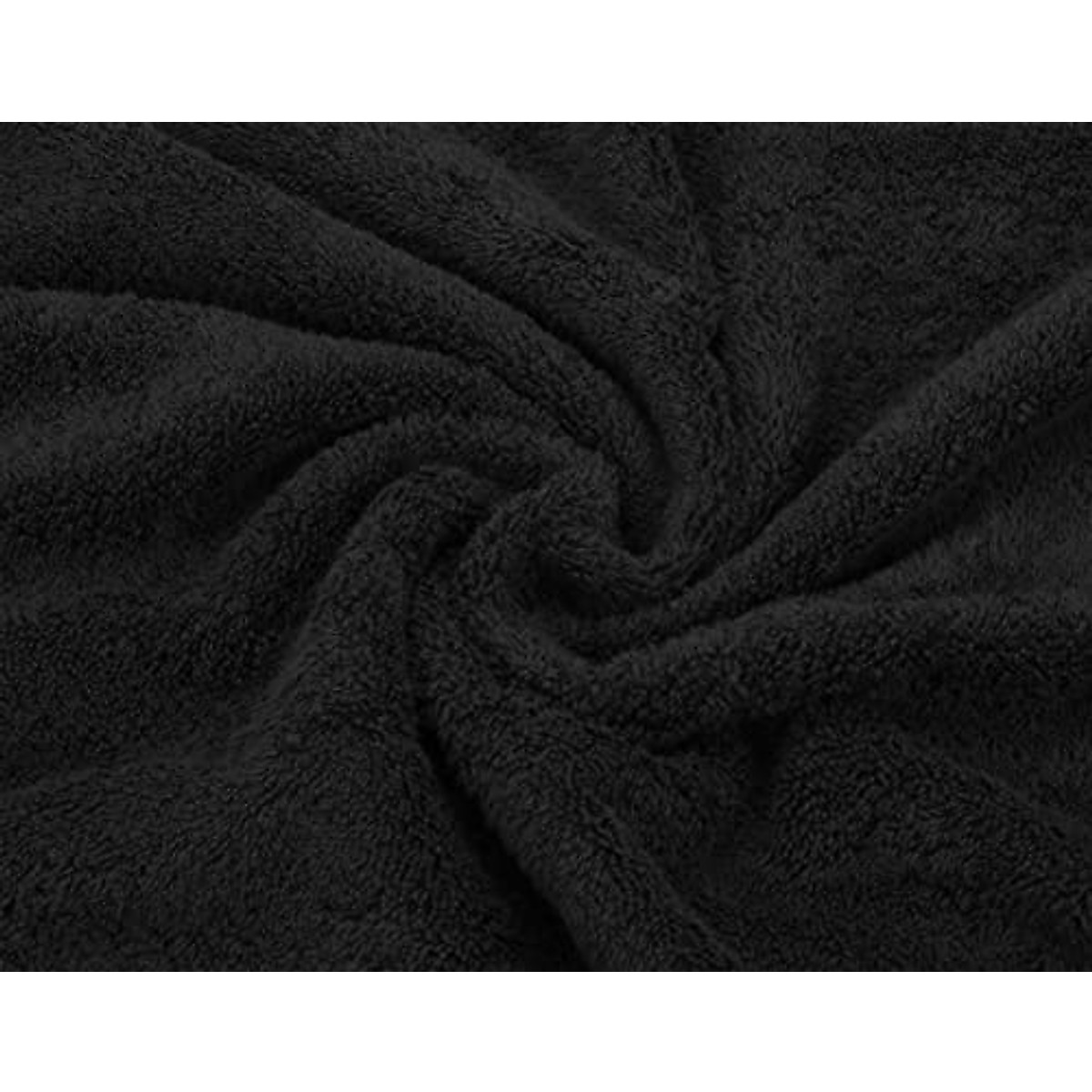 American Soft Linen Luxury 6 Piece Towel Set, 2 Bath Towels 2 Hand Towels 2 Washcloths, 100% Turkish Cotton Towels for Bathroom, Black Towel Sets