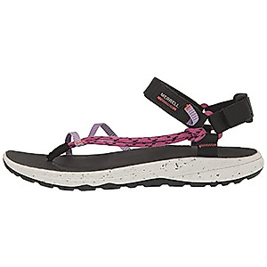 Merrell Women's Bravada Cord Wrap Sport Sandal, Black/FUCHSI, 8