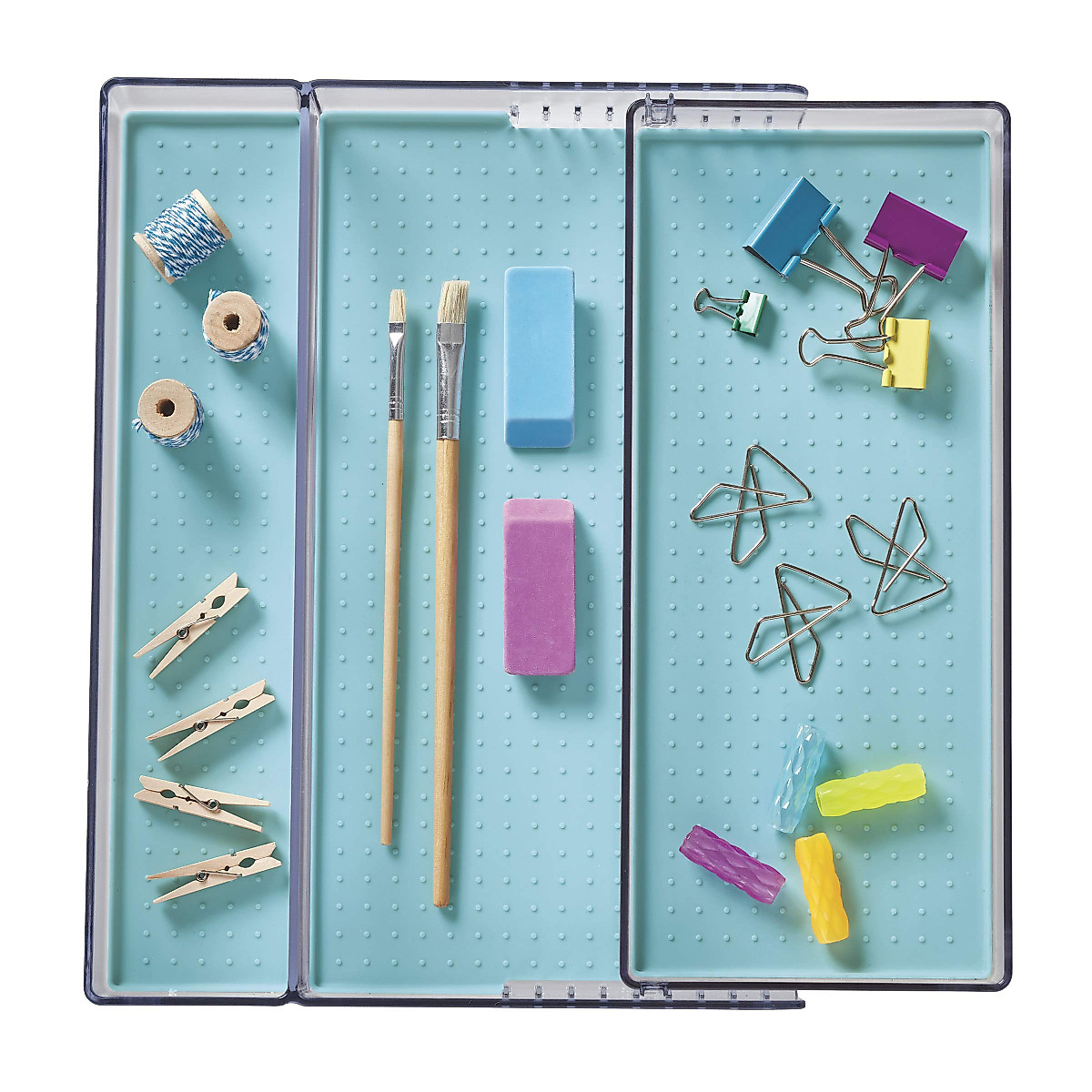 Copco Basics Expandable Drawer Organizer, 13 x 11 x 1.9-Inch, Aqua Sky