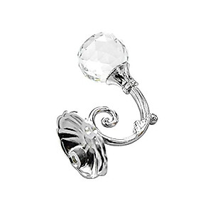 VOSAREA Pack of 2 Vintage Crystal Rose Pattern Wall Curtain Hook Coat Hat Handbags Towel Single Hook Wall Mount Hanger