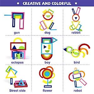 TOY Life Wooden Rainbow Stacking Toy, 27 Pcs Stacking Toy Wooden Rainbow Stacker Baby Toys 6 to 12 Months Montessori Rainbow Stacking Game Baby Toys 12-18 Months Nesting Blocks Puzzle Educational Toys