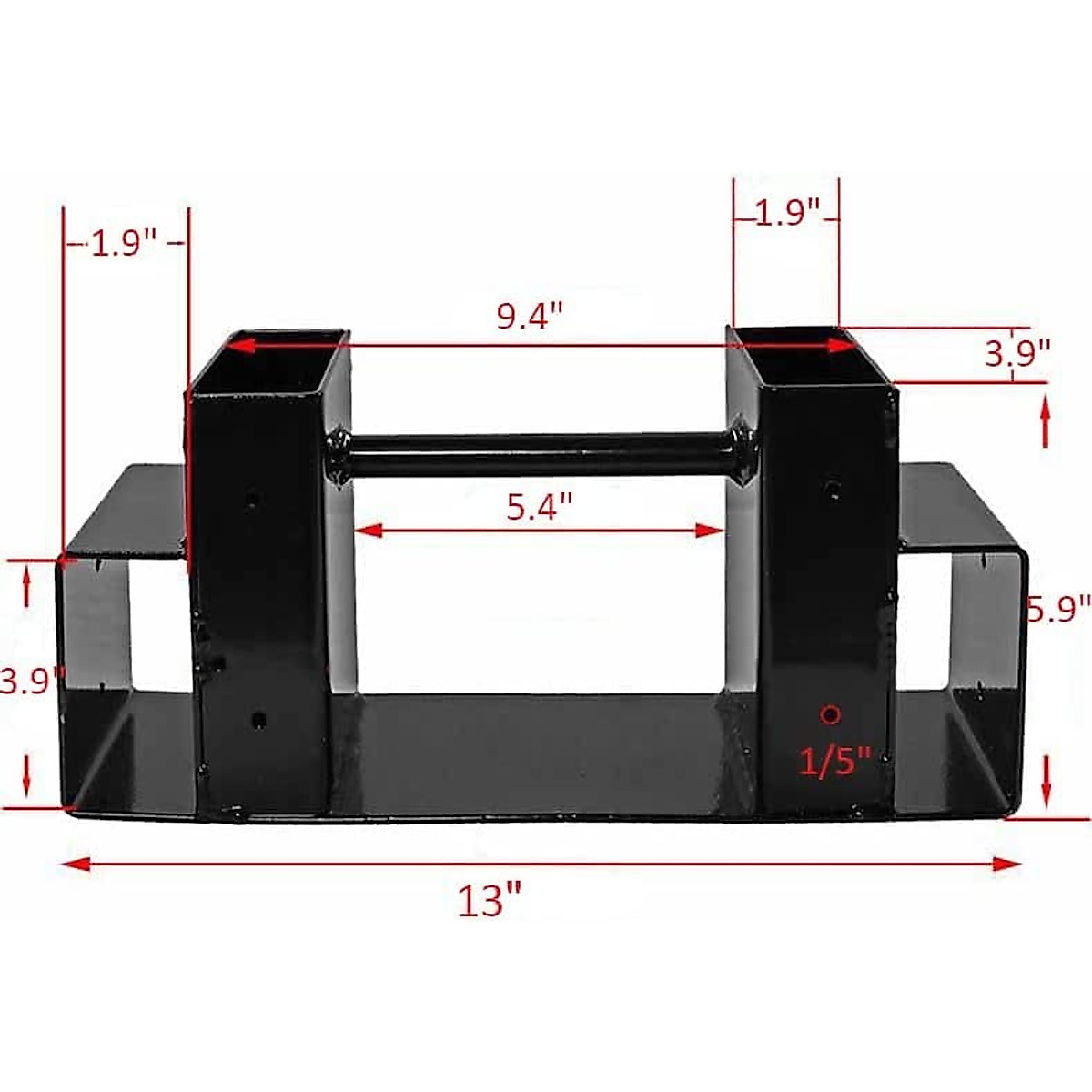 WANLISELL Firewood Log Bracket, 2 Pack Outdoor Firewood Rack Brackets Kit, Adjustable Log Rack Holder for Wood Storage