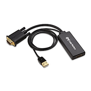 Cable Matters VGA to HDMI Adapter for Monitor and TV (VGA to HDMI Converter) with Audio Support
