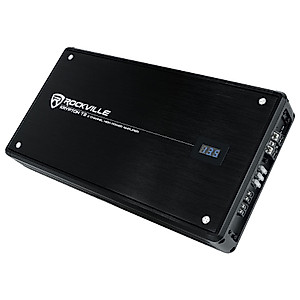 Rockville KRYPTON T2 2800W 2-Channel 2-Ohm Car Amplifier, Dyno-Certified, MOSFET, Adjustable Crossover, Remote Control, Perfect for Car Audio and Subs