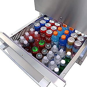 Avanti ELITE Series 2-Drawer Undercounter Refrigerator, 5.2 cu. ft., Home or Commercial Use | Slide Out Drawers, Built-In or Freestanding, 304 Stainless Steel for Outdoor Use