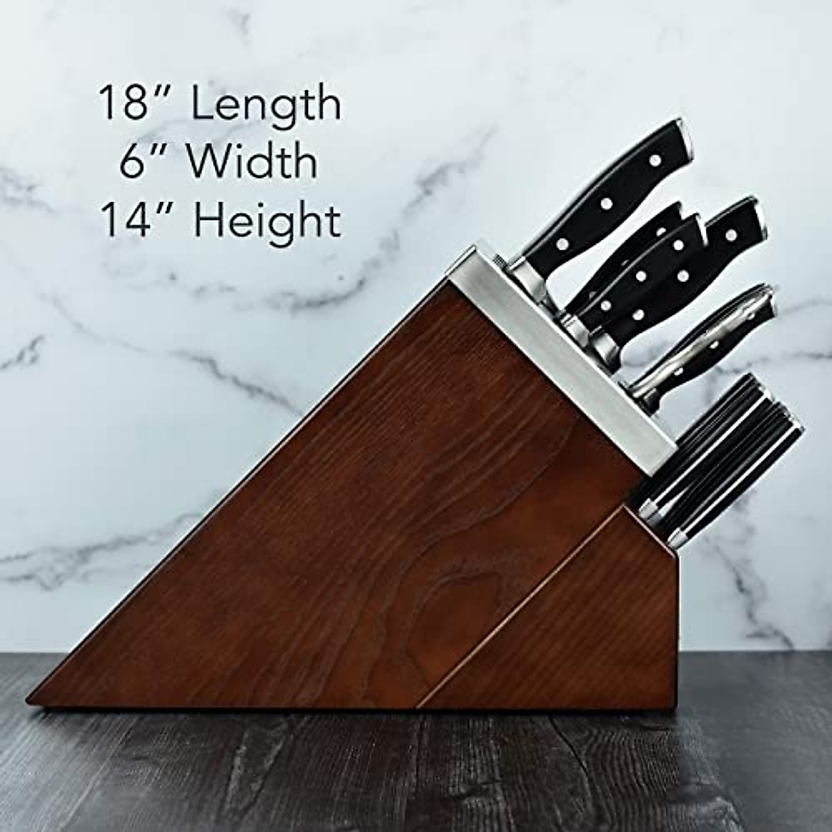 Henckels Forged Accent 20 Piece Self Sharpening Knife Block Set with Black Handles