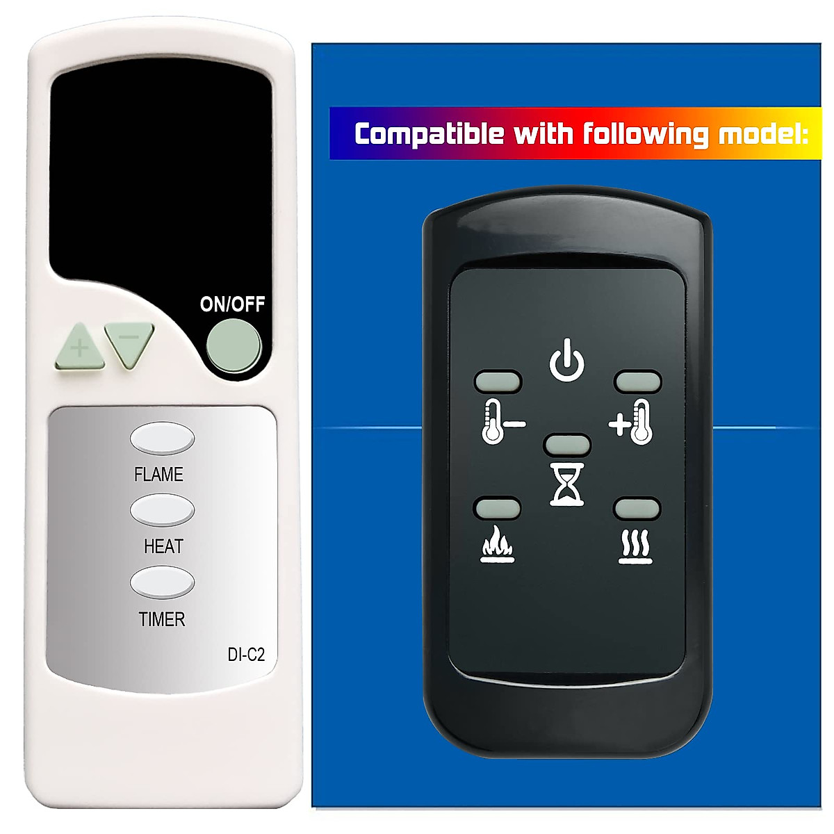 Replacement for Dimplex Fireplace Heater Remote Control 6908891459 6908891559 6700510200RP 6700510100RP 2000220100RP 6908921359 6908921459 6908931359