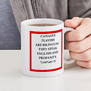 CafePress Canasta Joke Mugs Ceramic Coffee Mug, Tea Cup 11 oz