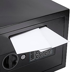 Barska AX11934 Compact 0.57 Cubic Ft Digital Multi-User Keypad Security Business Depository Drop Safe with Front Load Drop Box for Money, Cash & Mail Lock Box