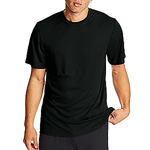 Hanes mens Sport Cool Dri Performance Tee fashion t shirts, Black, Large US-(Pack of 2)