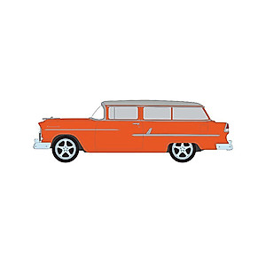 1955 Chevy Handyman Custom Wagon, Orange - Greenlight 37260A/48-1/64 Scale Diecast Model Car