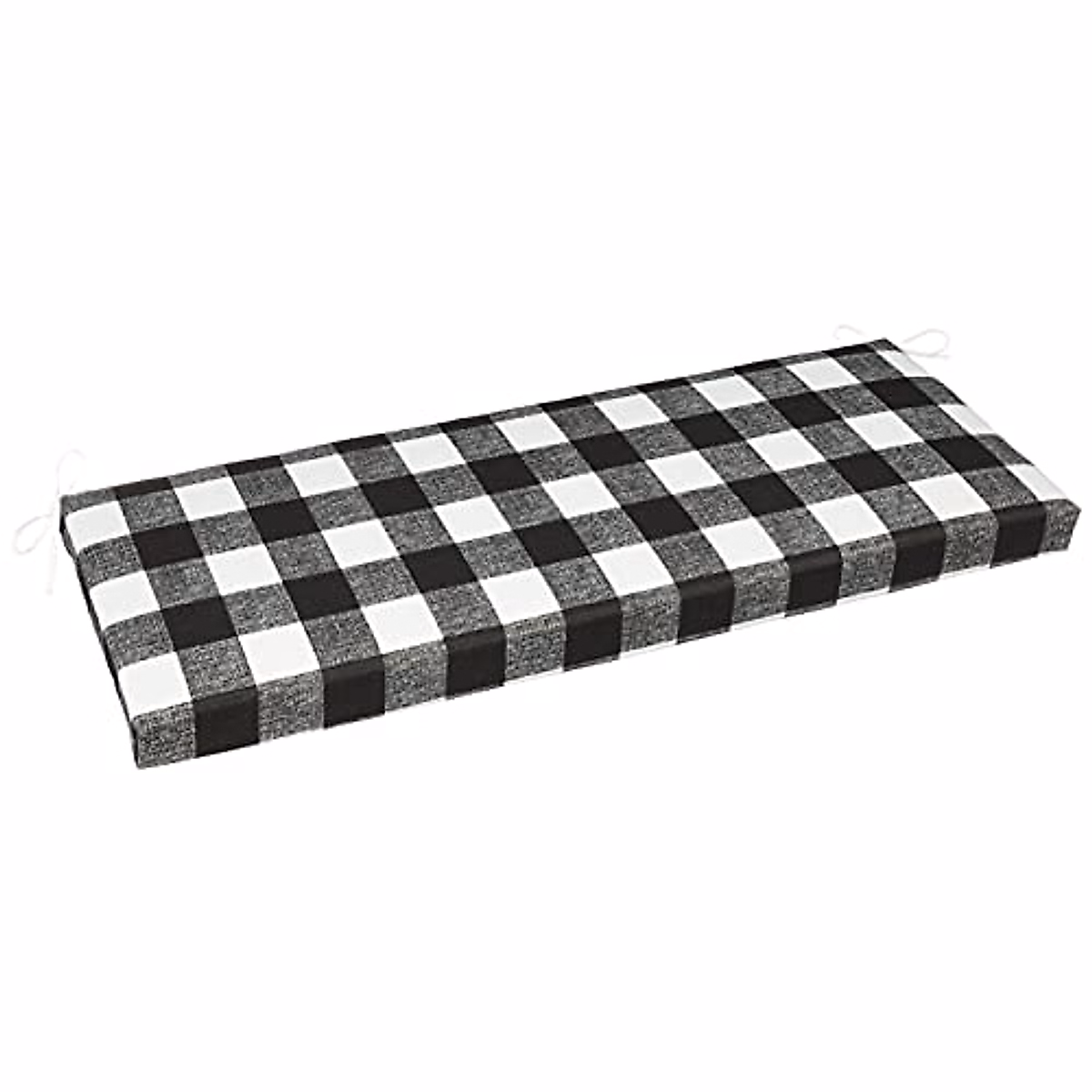 Pillow Perfect Outdoor/Indoor Anderson Matte Bench/Swing Cushion, 1 Count (Pack of 1), Black