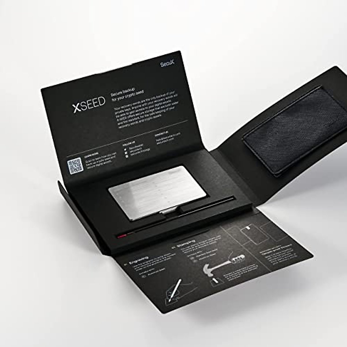 SecuX – XSEED Plus - Secure Bitcoin Wallet Crypto Seed Storage Steel Plates (Steel Punch Set Included) Compatible with SecuX, Ledger, Trezor Hardware Wallets