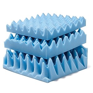Graham-Field 7-3000QC Lumex Convoluted Foam Mattress Pads, Latex Free, 3" Queen, 58" x 78" x 3"
