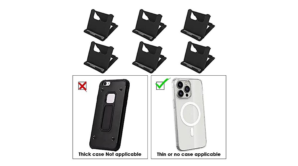TIESOME 6-Pc Foldable Phone Stand - Portable & Adjustable