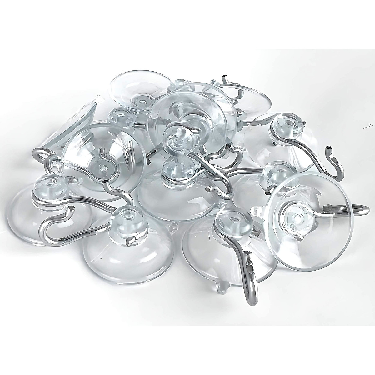 Wis-Sales (16-Pack Mini 3/4 inch Pennsylvania Heavy Duty Suction Cup Hooks for Glass Windows. for Signs Holiday Ornaments Suncatchers