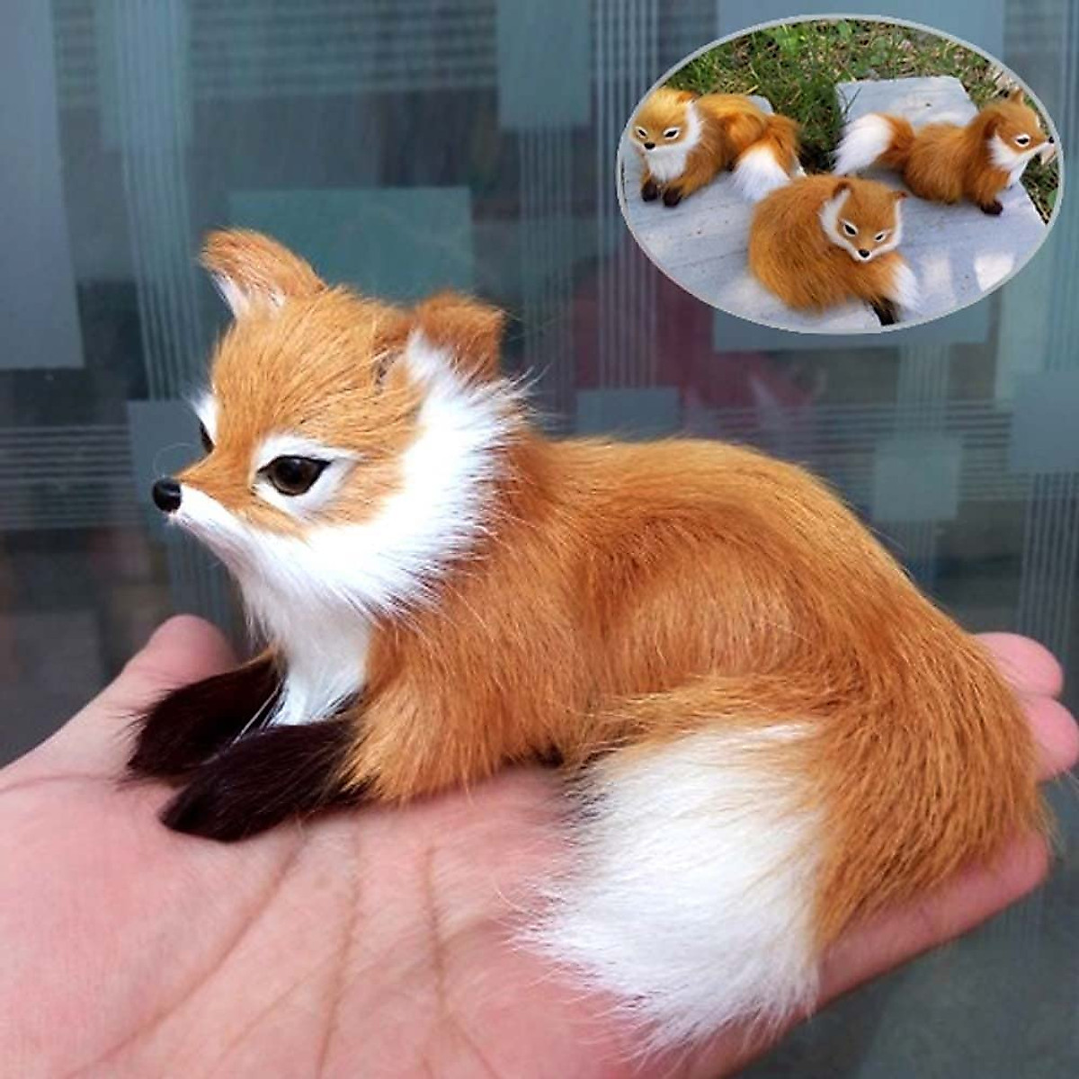 Cute Simulated Stuffed Toys, Children Gift Plush Doll, Animal Dolls Dolls Home Decorations, Lifelike Furry Animal Photography Ornaments(B)