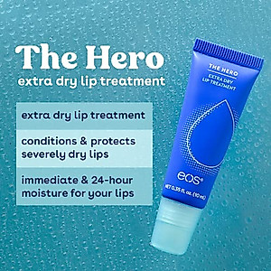 eos The Hero Lip Repair, Extra Dry Lip Treatment, 24HR Moisture, Natural Strawberry Extract, 0.35 fl oz, 2-Pack
