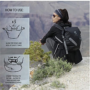 geckobrands Endeavor Waterproof Backpack, Ocean geckoflage