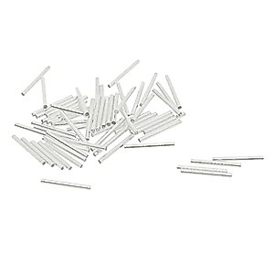 Baosity 50x 20x2mm Smooth Long Straight Tube Noodle Bead Jewelry Making - Silver White