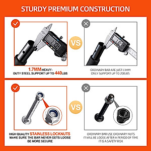 ALLY PEAKS Pull Up Bar Thickened Steel Pipe Super Heavy Duty Steel Frame Upper Workout Bar| Multi-Grip Strength for Doorway | Indoor Chin-Up Bar Fitness Trainer for Home Gym Portable (silver2)