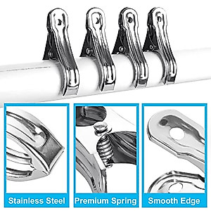 200PCS 2 Inch Garden Clips Heavy Duty Greenhouse Clamps Stainless Steel Greenhouse Clips for Netting, Strong Grip to Hold Down Shade Cloth or Plant Cover on Garden Hoops or Greenhouse Hoops