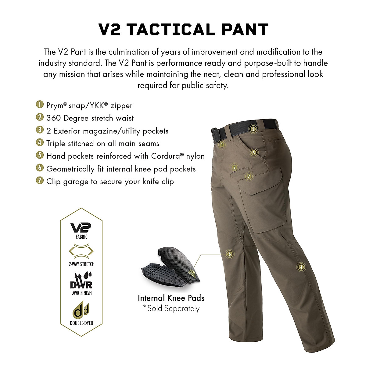 First Tactical 114011-729-36-30 Men's V2 Tactical Pant Midnight Navy 36