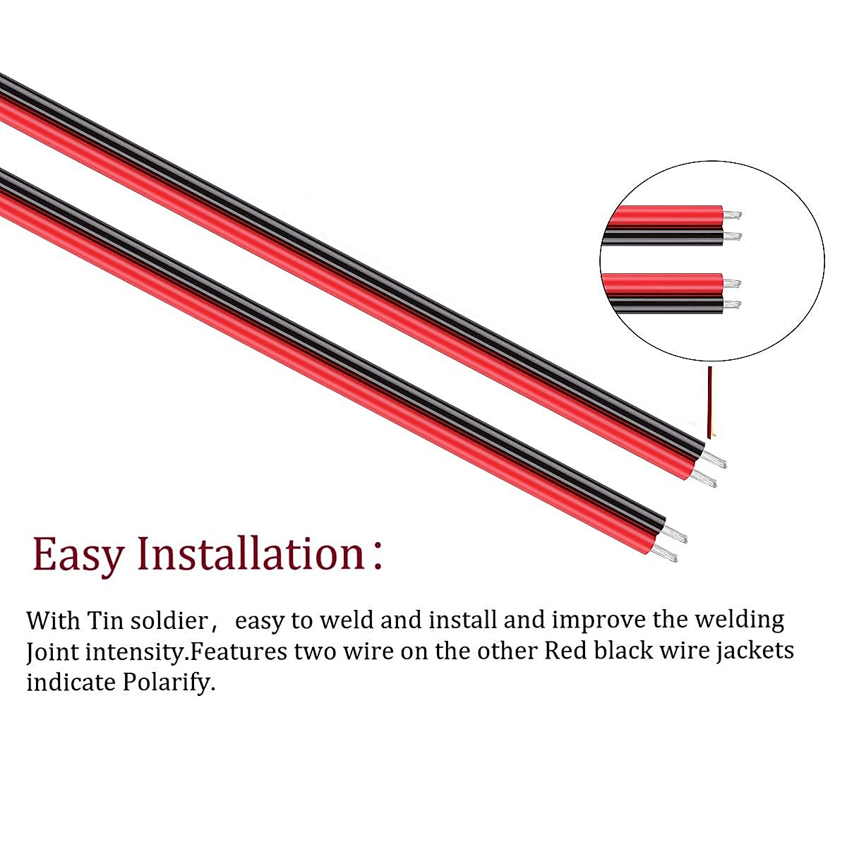 DaFuRui DC Pigtail，18 Pairs 12V 2A DC Male Female Power Pigtail Cable Connector Wire 2.1x5.5mm DC Power Connectors for CCTV Security Camera and 12V Power Supply Adapter
