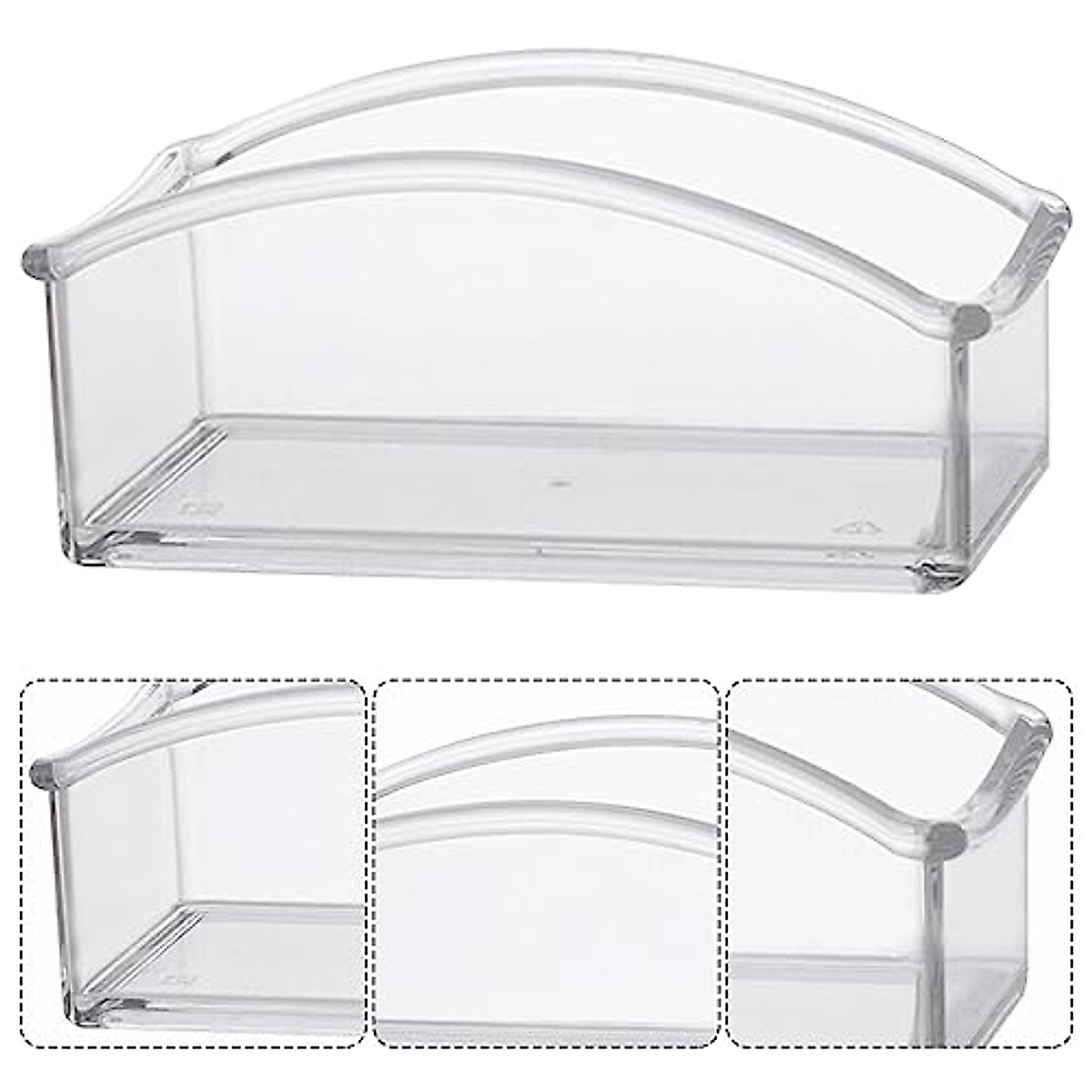 BESTonZON Tea Bag Organizer Acrylic Tea Bag Holder Clear Plastic Tea Box for Tea Bags Dispenser Office Supplies Crafts and Small Items
