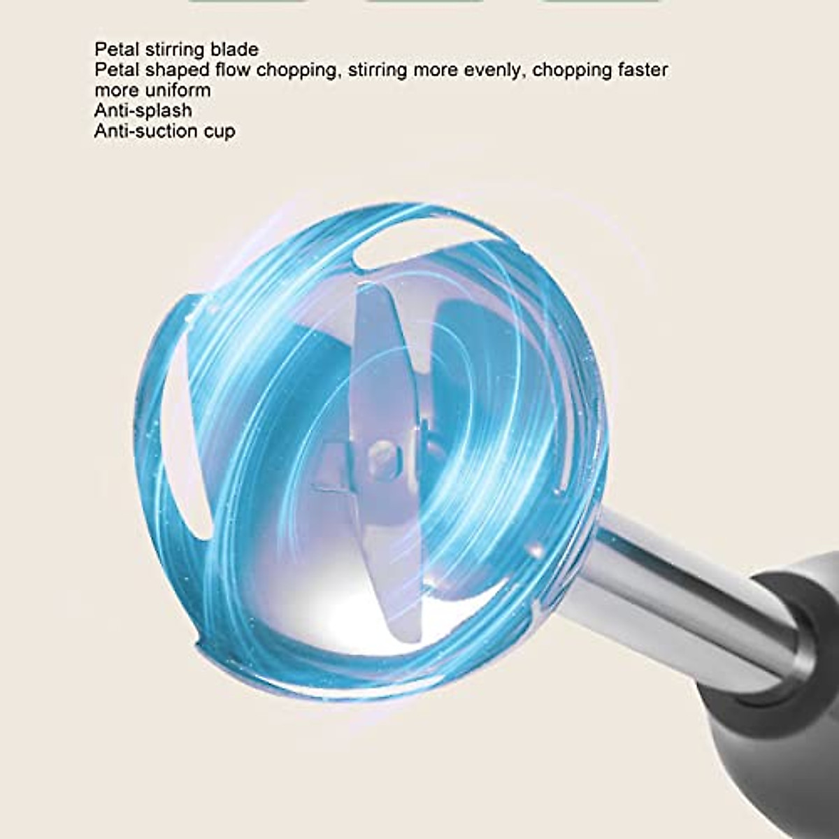 Hand Blender Set, 1000W 5 Speed Electric Handheld Hand Mixer Stick with 500ML Ground Meat Bowl, 700ML Grinding Cup, Stainless Steel Stick Blender Food Processor for Egg Food Juicing Meat Mixing