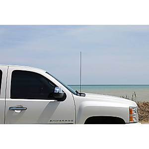 AntennaMastsRus - 31 Inch Black Antenna fits Ford F-150, F-250, F-350, F-450, F-550, F-600, F-650 | Dodge Ram 1500, 2500, 3500 - Stainless Steel Threading