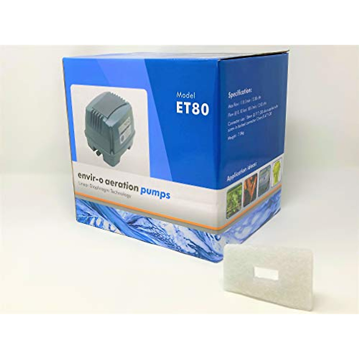 Blue Diamond ET80+ Plus - Septic or Pond Linear Diaphragm Air Pump with Free Additional Air Filter