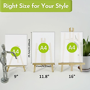 CONDA 12 Pack 11.8" Tabletop Easel, Portable A-Frame Tripod Tabletop Easel Set for Painting Party & Displaying Canvases, Photos, Display Tripod Holder Stand for Students Kids Beginners