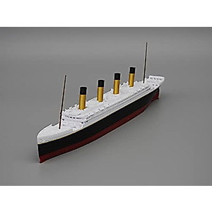 RMS Titanic Model 1 Foot in Length w/Floating Iceberg Model Included, White, 1 FT LONG
