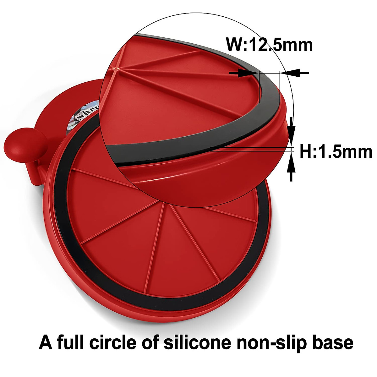 GUEZASE Chicken Shredder Tool, Meat shredder, Suitable for Pulled Chicken, Meat Shredder Tool with Non-Skid Base, Dishwasher Safe BPA free Chicken shredder pro 10.5" (Red)