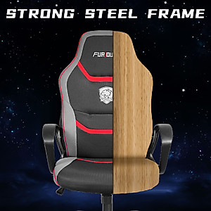 iooHug Computer Gaming Chair Cheap, Ergonomic Racing Chair Headrest with Lumbar Support, Home Office Desk Chair Adjustable Mesh, Video Game Chairs for Teens Red